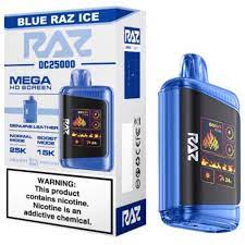 Raz- Blue Raz Ice 25000 Puffs- 5 Count Display | Carytown Tobacco Inc.