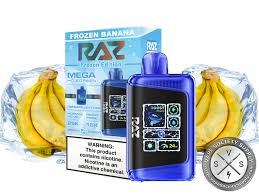 Raz-Frozen Banana 25000 Puffs- 5 Count Display | Carytown Tobacco Inc.