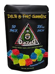 Dazed Delta 8 THC Gummies 10 Pack 25mg - Assorted Flavor Single Pack ...