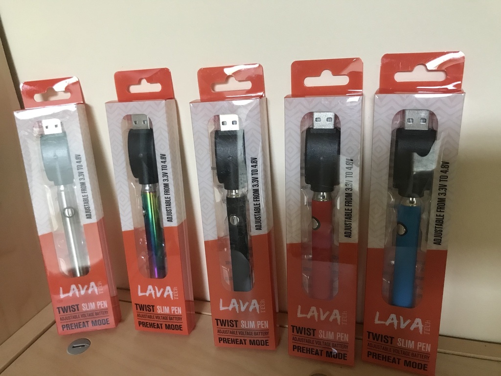 Lava Tech Twist Slim Pen - Silver | Carytown Tobacco Inc.